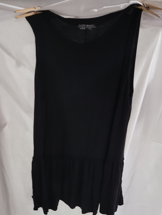 Dresses | Shop Basic Black Sleeveless Peplum Tank 1xl Nice Cute | Poshmark